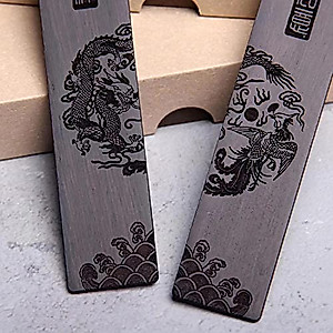 2 Pieces Wood Bookmark for Men Women - Handmade Natural Wooden Carving Book Mark Vintage Style Best Unique Gifts Set for Book Lovers,Women,Men,Teacher,Birthday Present (Classic Style)