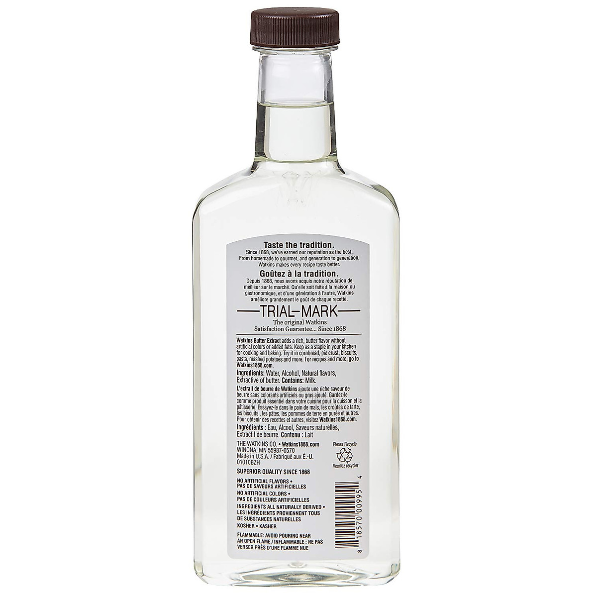 Watkins All Natural Baking Vanilla (11 oz) and Butter Extract (11 oz) Bundle