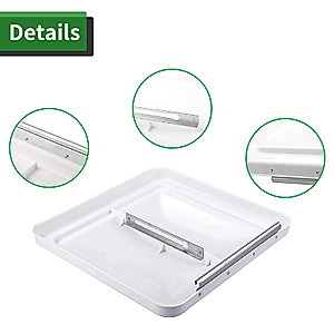 RVGUARD RV Roof Vent Cover 14 Inches, Universal Replacement Vent Lid White (2 Pack), Compatible with Ventline (pre 2008) & Elixir Vents (since 1994)