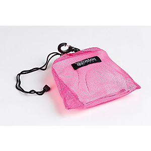 Tandem Sport Pink Mesh Knee Pad Bag - Keep Volleyball Knee Pads Fresh - Air Dry Knee Pad Bag with Air Freshener Compartment - Use for Volleyball Gear or for Any Sport Equipment - Pink