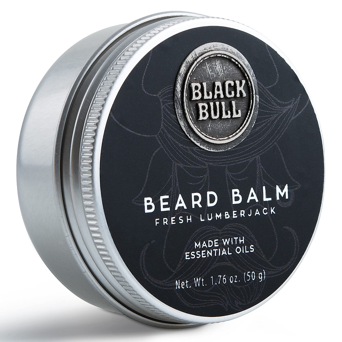 BLACK BULL MEN CARE: Beard Balm with Essential and Vegetable Oils, Bees Wax, Shea Butter and Menthol, Moisture and Nourish, Pack of 2, 50g, Beard Products