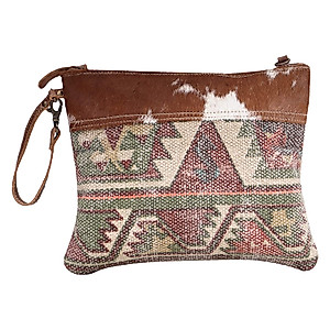 Myra Bag Merino Upcycled Canvas & Cowhide Leather Crossbody Bag S-1607