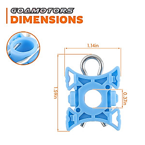 GoaMotors 3509416 Window Regulators Sliding Pivot, 10PCS Sliding Jaw Window Regulator with Clips Fit for Volvo 740 960 S60 S80 S90 XC70 XC90