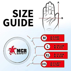 MCR Safety Ninja® Ice Hi-Visibility 15 Gauge Nylon Insulated Cold Weather Gloves, Acrylic Terry Inner, 3/4 HPT Coating, Yellow, Large , 1-Pair