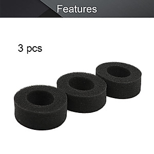 Othmro 3Pcs Absorbent Cotton Filters Replacement Parts Cotton Air Filter Cleaner Durable Cotton Air Purifiers Filter Polygon Replacement Filter for 791-180350 Black