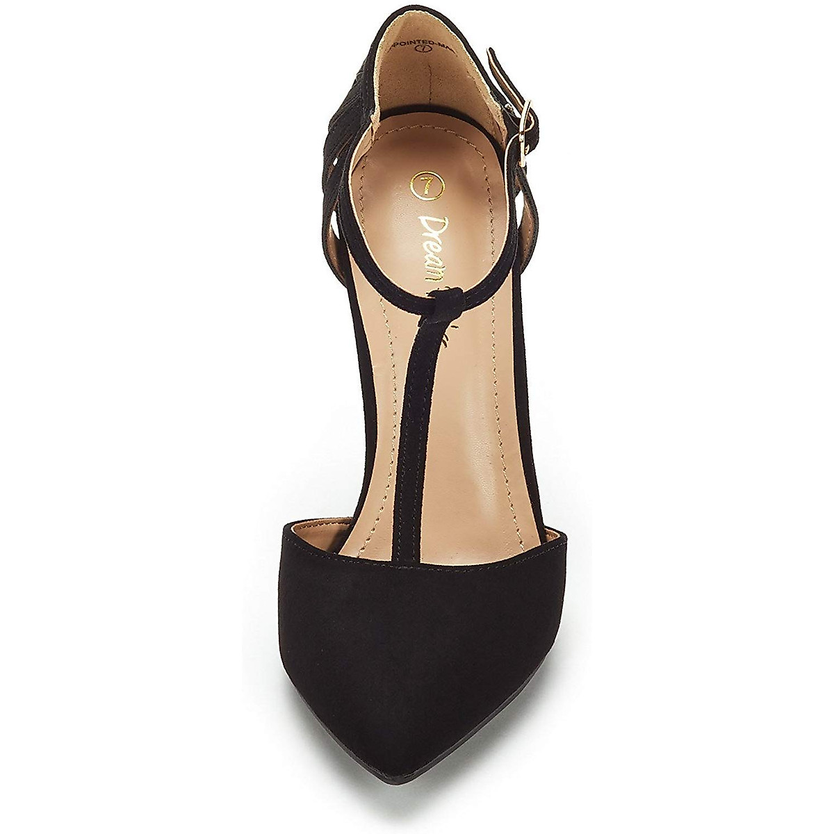 DREAM PAIRS Womens Oppointed-Lacey Fashion Dress High Heel Pointed Toe Wedding Shoes, Black Nubuck - 9.5 (Stiletto, Pumps)