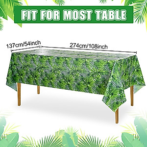 12Pack Animal Safari Tablecloth Jungle Animal Zoo Theme Party Table Cloth Leopard Tiger Zebra Giraffe Palm Leaf Print Table Cover for Jungle Safari Birthday Baby Shower Party Decorations (Six Styles)