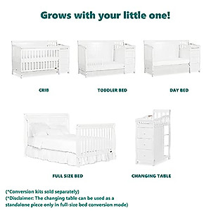 Dream On Me 5 in 1 Brody Convertible Crib with Changer