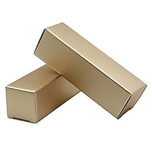 PABCK 100 PCS Kraft Paper Lip Balm Tube 2.5x2.5x8.5cm(1x1x3.4 inch) Container Boxes Makeup Lipstick DIY Gift Favor Cosmetic Essential Oil Holder Packaging Box Case Makeup Beauty Storage Supplies