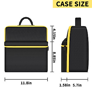 Car Battery Jump Starter Bag Compatible with DEWALT DXAEJ14 Digital Portable Power Station Air Compressor. Portable Battery Charger Carrying Holder for Power Inverter, Charging Cord (Case Only)