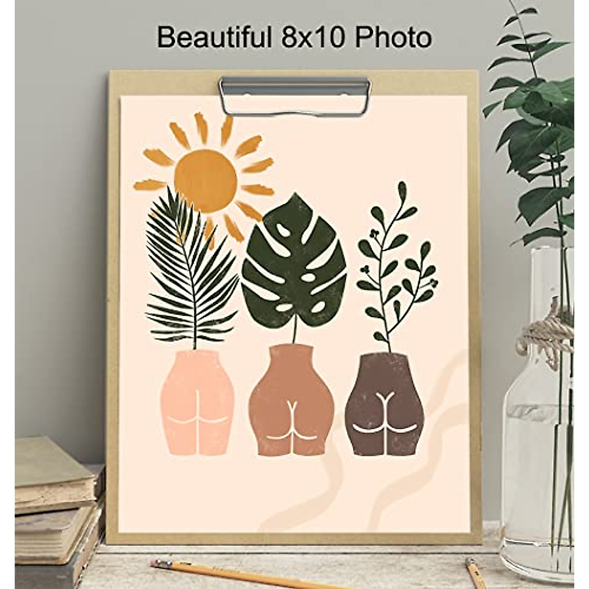 Mid-century modern Bathroom Decor - Aesthetics Modern art - Powder room Contemporary art - Bathroom Wall Decor for Women - Woman Buttocks Wall Art decoration - Modern Bathroom Wall Art Poster 8x10