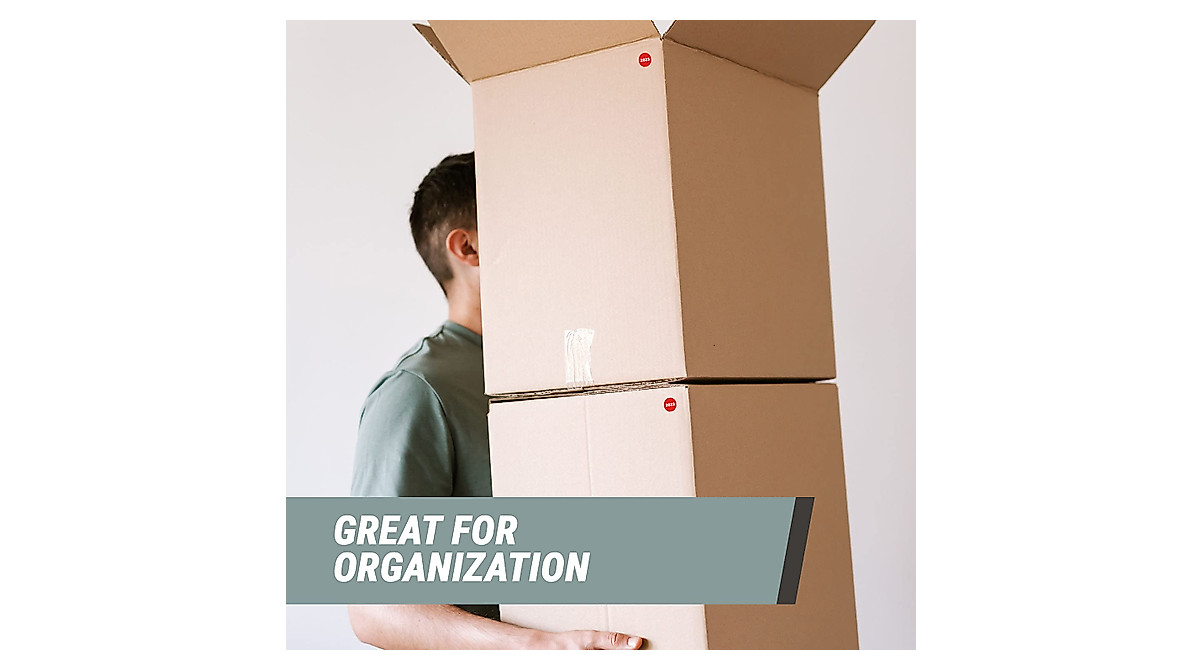 Bright Red 2023 Year Stickers - 300 Labels for Organization