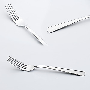 Dinner Forks set of 6,Stainless Steel Silverware Forks,Table Forks, 8 Inches, Silver,Dishwasher Safe
