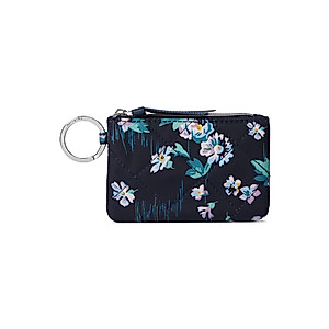 Vera Bradley Women's Performance Twill Zip ID Case Wallet, Navy Garden, One Size
