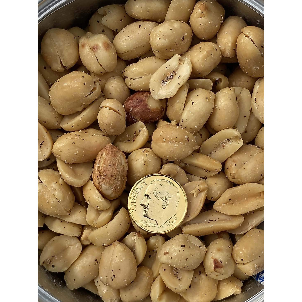 Salt and Pepper 10oz cans Gillespie's Peanuts grown on our family farm! (1 Can)