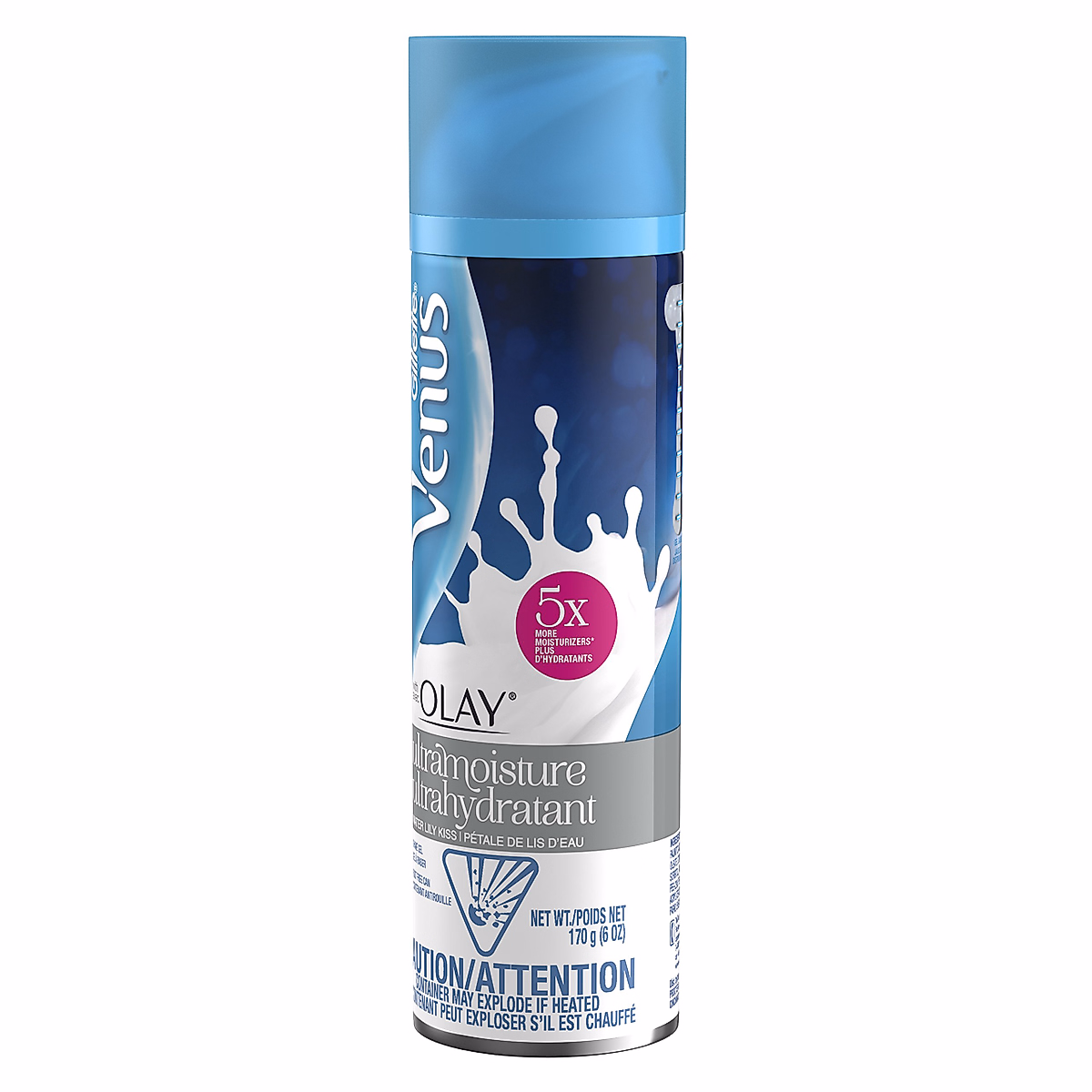 Gillette Venus with Olay Ultramoisture Women's Shave Gel, Water Lily Kiss, 6 Ounce (Pack of 6)