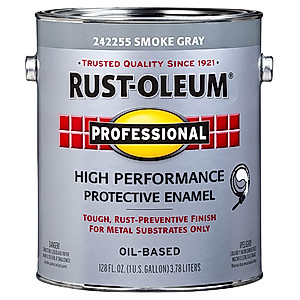 RUST-OLEUM 242255 Protective Enamel Paint, 1 Gallon (Pack of 1), Smoke Gray, 11 Fl Oz