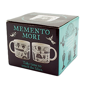 The Unemployed Philosophers Guild Memento Mori Coffee Mug - Features Classic Images Taken from Burial Monument Carvings, Comes in a Gift Box, 14 oz