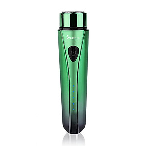SUPRUS Women’s Rechargeable Electric USB Shaver for Face Beard Mustache Arm Leg Armpit Bikini LED Battery (Green)