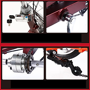 LUYIYI Pedal Rickshaw, Old Pedal Small Bicycle, Adult Cargo Scooter (Color : Gold)