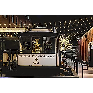 SFEG G40 String Lights - 5W Warm Incandescent Shatterproof Glass Bulbs, 18-Gauge Wire - Dimmable Globe String Lights for Backyard, Patio, Porch, Garden - Decorative Outdoor Hanging Lights - 50ft