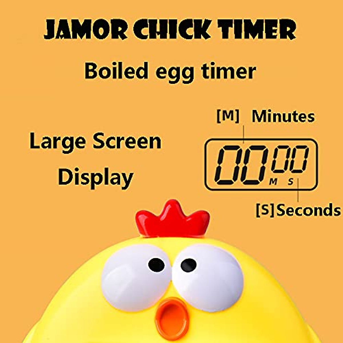 JAMOR 2 Pieces of Chicken Timer Set, Big Digital Loud Alarm, Magnetic Support Rack Cooking Timer,Multi-Function Electronic Timer,Suitable for Kitchen,Study,Work, Sports Training,Outdoor Activities