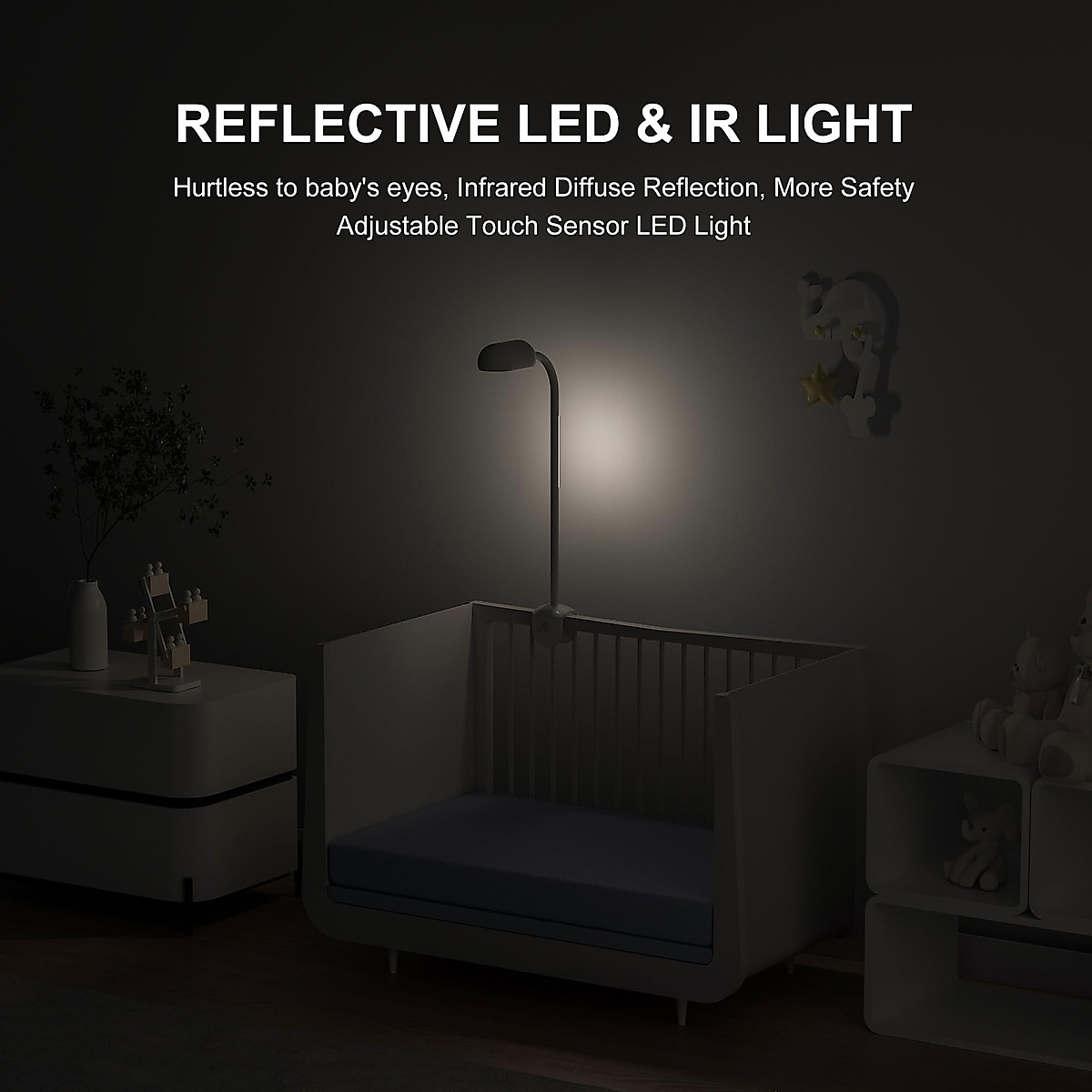 Cheego Smart Baby Monitor & Clip-On Mounting-HD Video Camera and Audio, 2-Way Talk, Nightlight and Night Vision, Room Humidity & Temp, Wake up & Crying Detection Works with Alexa