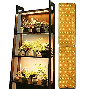 DOMMIA Grow Light, 2Pcs Ultra-Thin Plant Light for Indoor Plants, 20W Full Spectrum LED Plant Grow Light with ON/Off Switch, DIY Hanging Plant Growing Lamps for Seed Starting, Succulents, Veg, Herbs