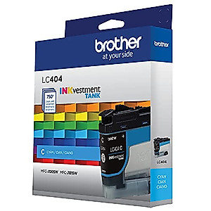 Brother Genuine LC404C Cyan INKvestment Tank Ink Cartridge