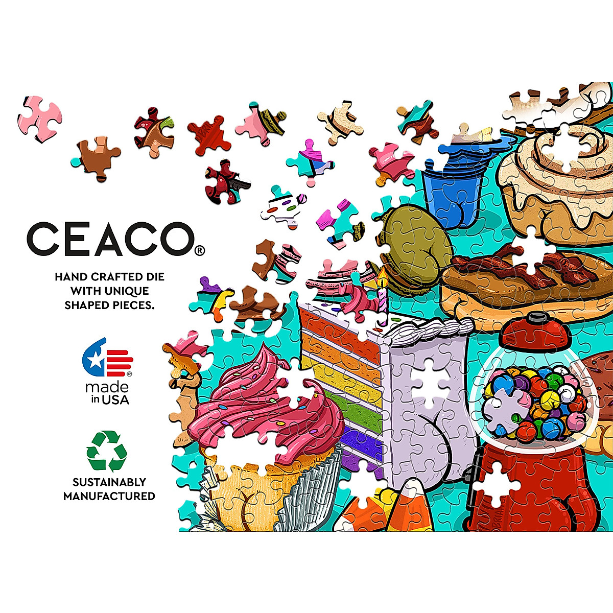 Ceaco - Brian Cook - Butts on Things - Sweet Cheeks - 500 Piece Jigsaw Puzzle