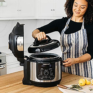 NINJA FD401 Foodi 8-qt. 9-in-1 Deluxe XL Cooker & Air Fryer-Stainless Steel Pressure Cooker, 8-Quart, (Renewed)