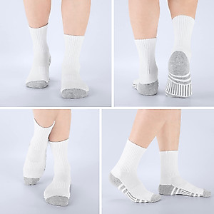 Felicigeely Athletic Socks Cushion Running Socks Performance Breathable Crew Socks Outdoor Sports Socks for Men Women 6Pairs