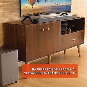 JBL JBL2GBAR51IMBLKAM Bar 5.1 Soundbar with Built-in Virtual Surround, 4K and 10" Wireless Subwoofer (Renewed)