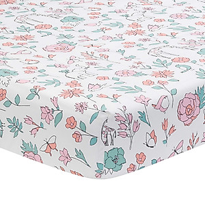 Lambs & Ivy Giraffe and a Half Pink/Gray 4-Piece Nursery Baby Crib Bedding Set