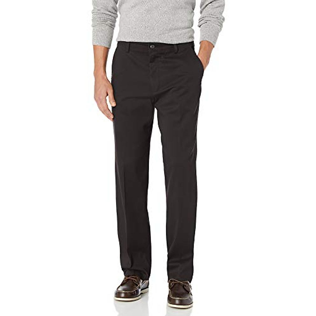 Dockers Men's Classic Fit Easy Khaki Pants (Standard and Big & Tall), Black, 34W x 32L