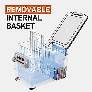 EUHOMY 12 Volt Car Refrigerator,59 Quart(55L) Car Fridge Electric Cooler APP Control,12V Refrigerator -4℉~68℉ with 12/24V DC & 110-240V AC, Portable Refrigerator for Camping, Travel, RV, Truck, Home.