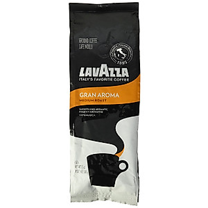 Lavazza 7509 Gran Aroma Ground Coffee, Medium Roast, 12 oz Bag