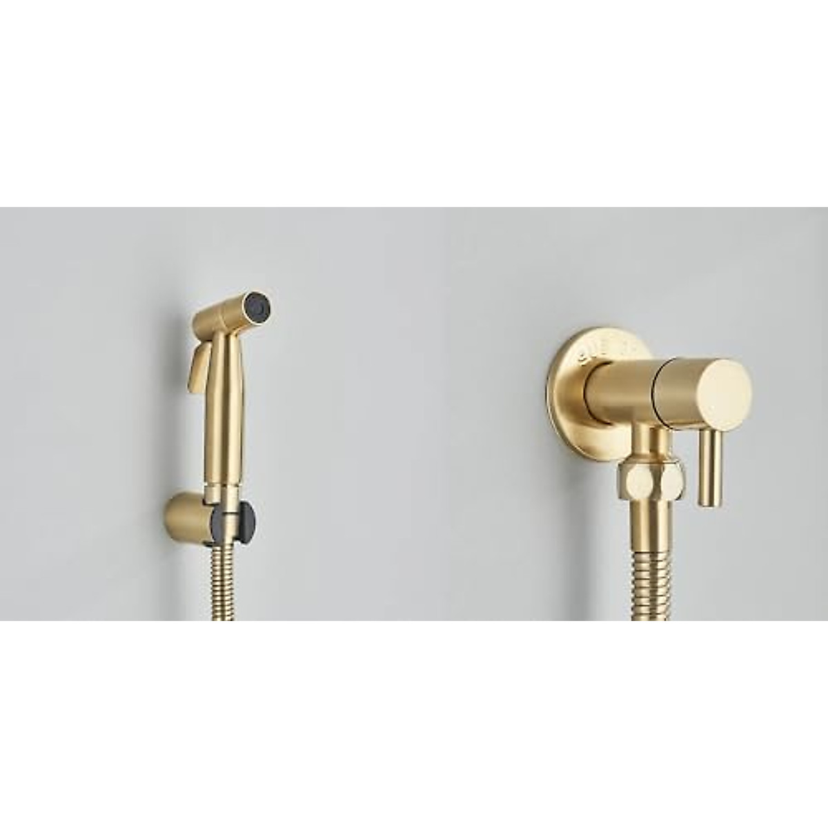 GMWARDDF Shower Sets for Bathroom Matte Black Bidet Single Cold Water Bidet Faucet Stainless Steel Bidet Water Crane for Toilet Brushed Gold