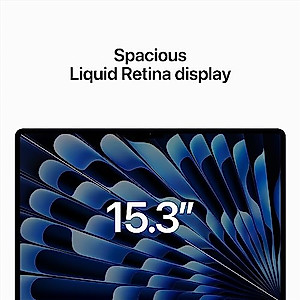 Apple 2023 MacBook Air Laptop with M2 chip: 15.3-inch Liquid Retina Display, 8GB Unified Memory, 256GB SSD Storage, 1080p FaceTime HD Camera, Touch ID. Works with iPhone/iPad; Midnight