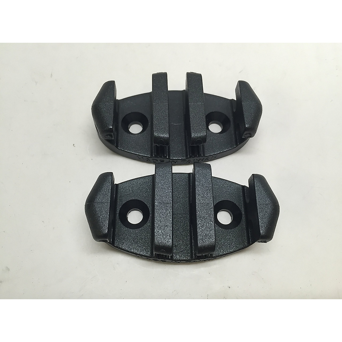 MARINE BOAT CANOE KAYAK PAIR of BLACK PC ZIGZAG ANCHOR CLEAT for BOW SAFETY LINE