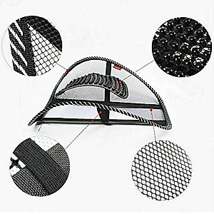 Amazing Vent Cushion Mesh Back Lumbar Support Car Office Home Chair Seat Black Durable