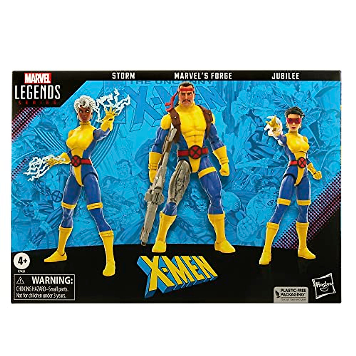 Marvel Legends Series Forge, Storm, & Jubilee X-Men 60th Anniversary Action Figure Set, 6-Inch Action Figures
