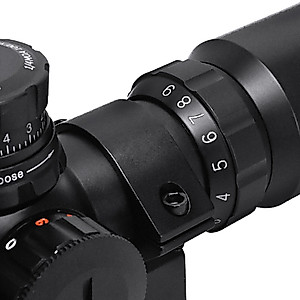 Barska AC13268 Contour Scope 3-9x42 Illuminated Trace MOA Reticle with Rings, Black, One Size