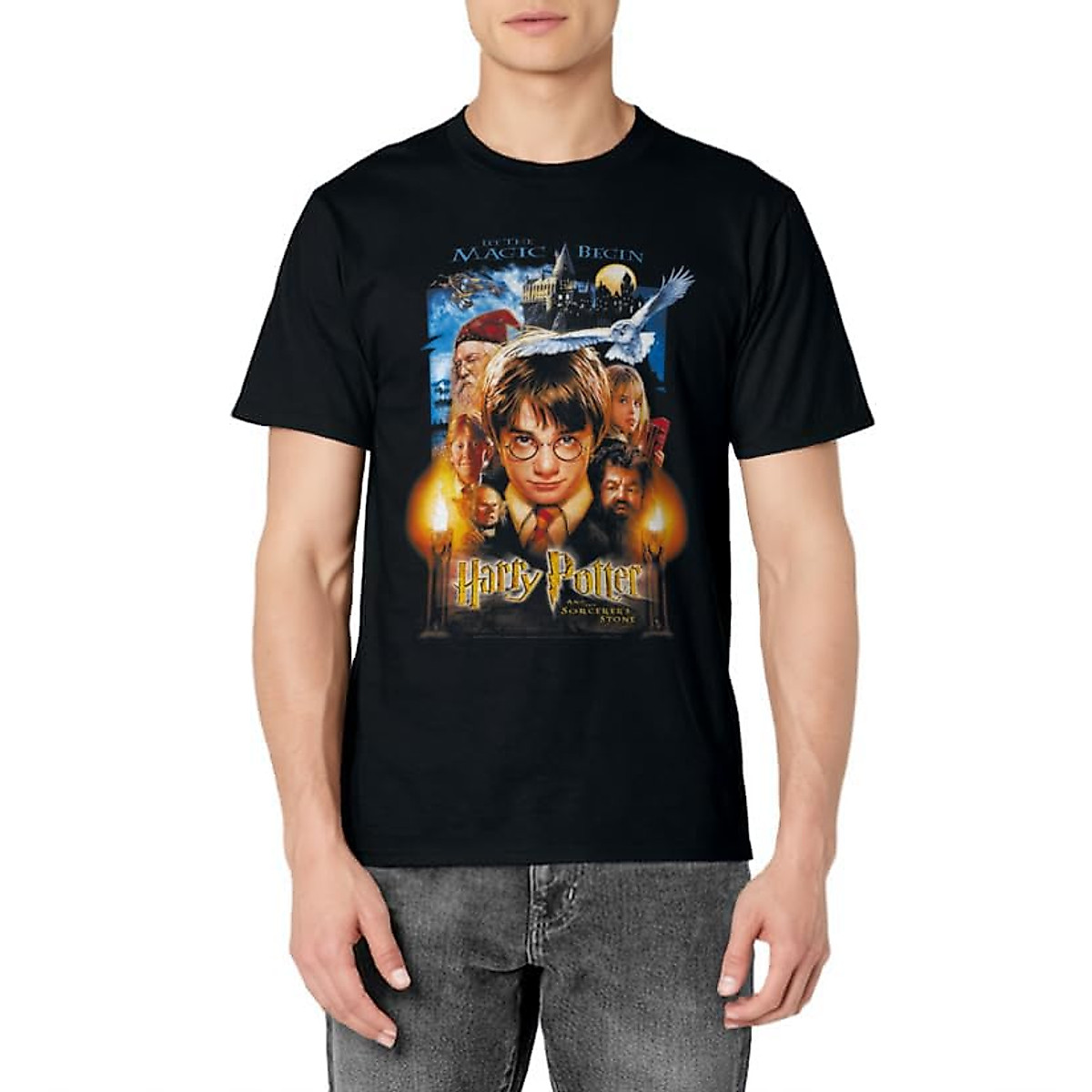 Harry Potter Black Movie Poster T-Shirt, Adult, Women, Short Sleeve, T-Shirt, Small