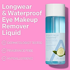 Almay Eye Makeup Remover Liquid, Longwear and Waterproof, Hypoallergenic, Cruelty Free, Ophthalmologist Tested, 4 Fl Oz (Pack of 1)