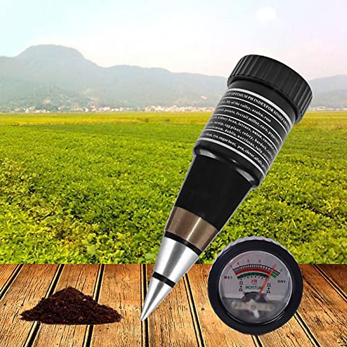 UGPLM Portable PH Meter, Moisture Meter Water Quality for Gardens Cheese
