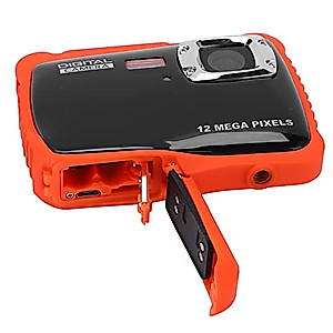 Children Digital Camera, Waterproof ABS Kids Camera Compact Safe for Toy for Gift(Black)