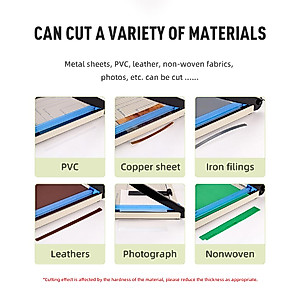 Paper Cutter A4 Cut Length, Easy to Use Lightweight Guillotine Style and Trimmer with 8 Sheet Capacity, Paper Cutter Slider Labels Photo Cardstock Crafts for Home or Small Business