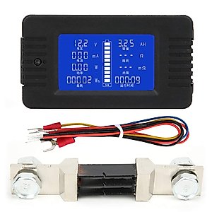 Electrical Battery Testers PZEM-015 Energy Meter Multifunctional Battery Meter Tester, 300A Shunt Battery Shunt Battery Monitor with Shunt, Voltage Power Energy Consumption Capacity Teste