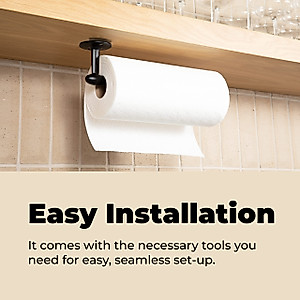 Aviano Hardware | Wall Mounted Metal Paper Towel Holder | Roll Organizer for Kitchen | Hanging Paper Towel Holder | Napkin Holder (Chrome)